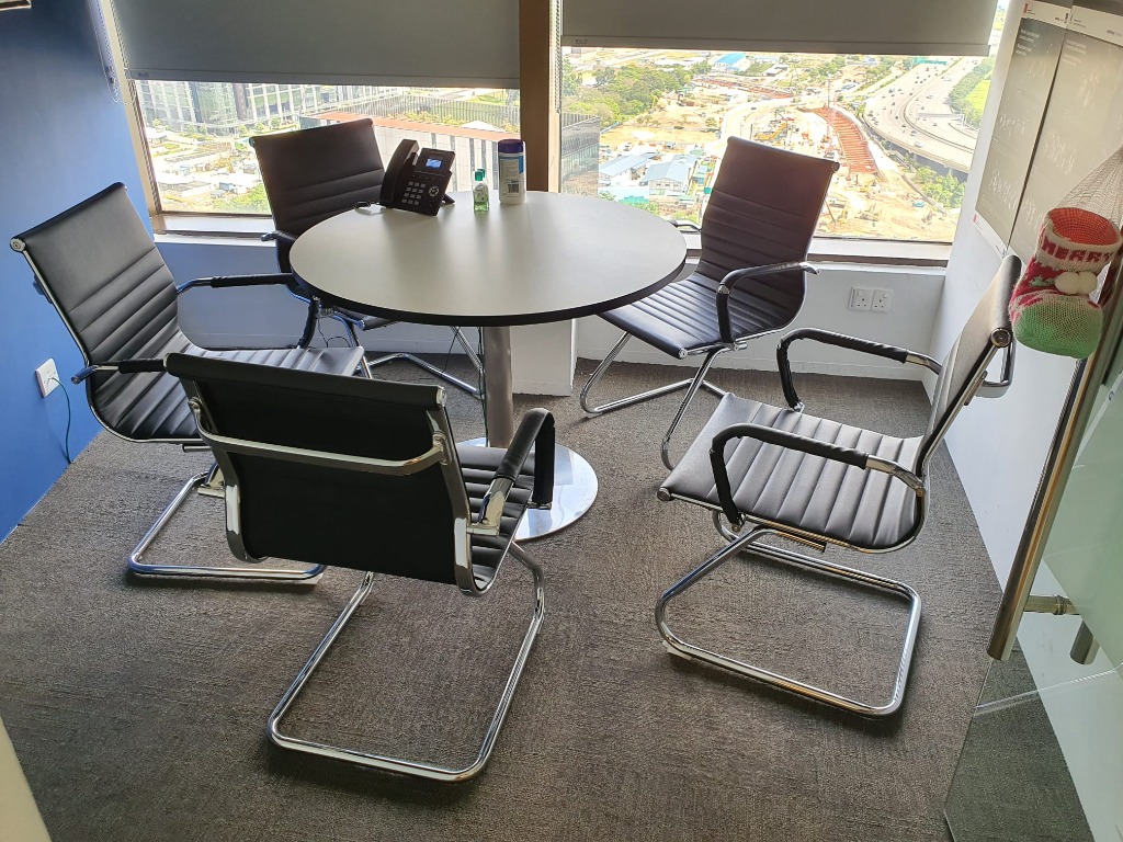 Office Round Meeting Table 1m, Furniture & Home Living, Furniture ...