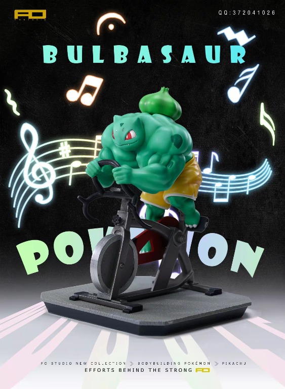 [PO] FO Studio - Gym Series Bulbasaur Figure Statue, Hobbies & Toys ...