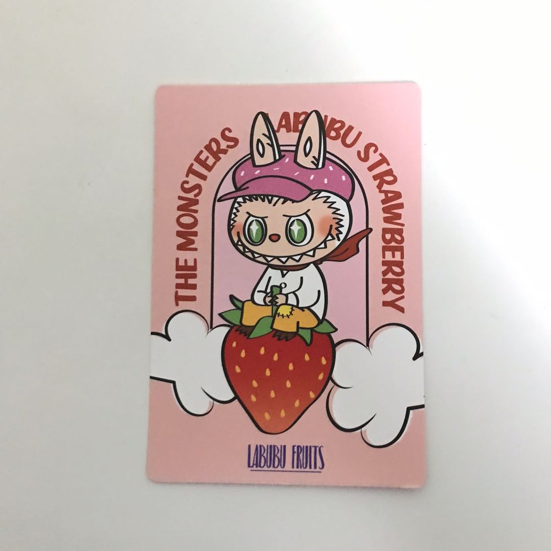 Popmart Labubu The Monsters Labubu Strawberry Labubu Fruits 收藏卡片（包平郵 ...