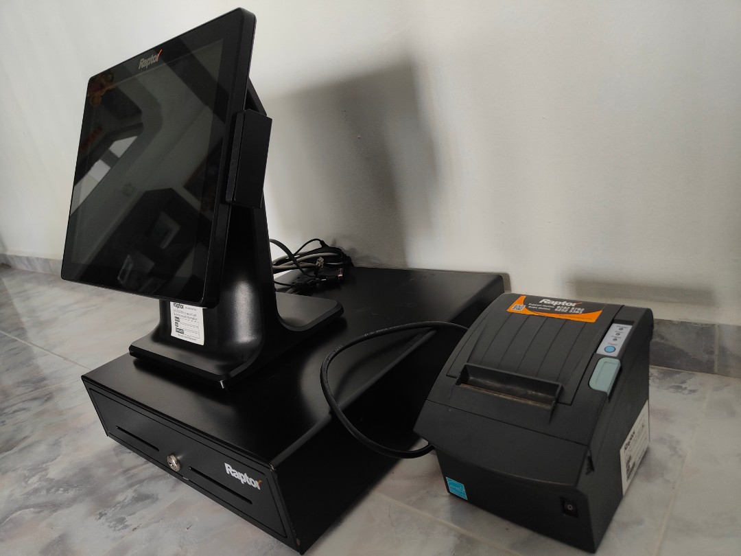 Raptor POS machine with printer and cash drawer, Computers & Tech ...