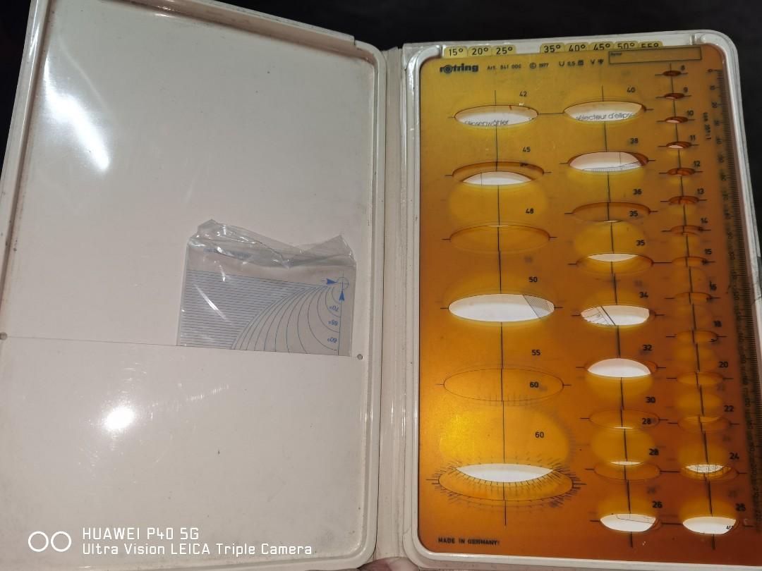 Rotring Ellipse Template set, Hobbies & Toys, Stationary & Craft ...