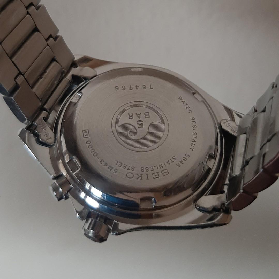 Seiko Kinetic Blue Dial Original (Hamilton omega tagheuer), Fesyen Pria ...