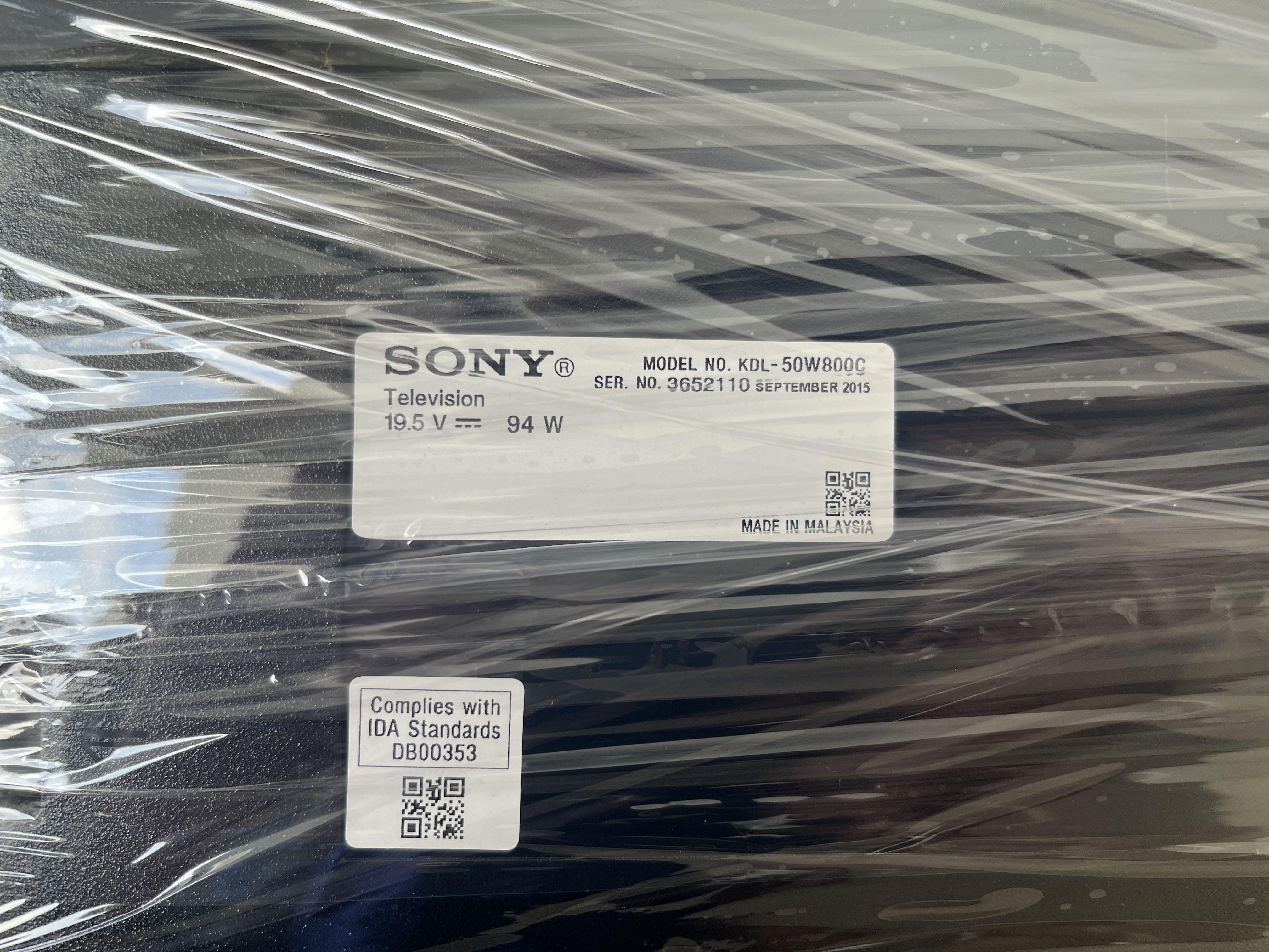 Sony 50” Bravia TV KDL-50W800C, TV & Home Appliances, TV ...