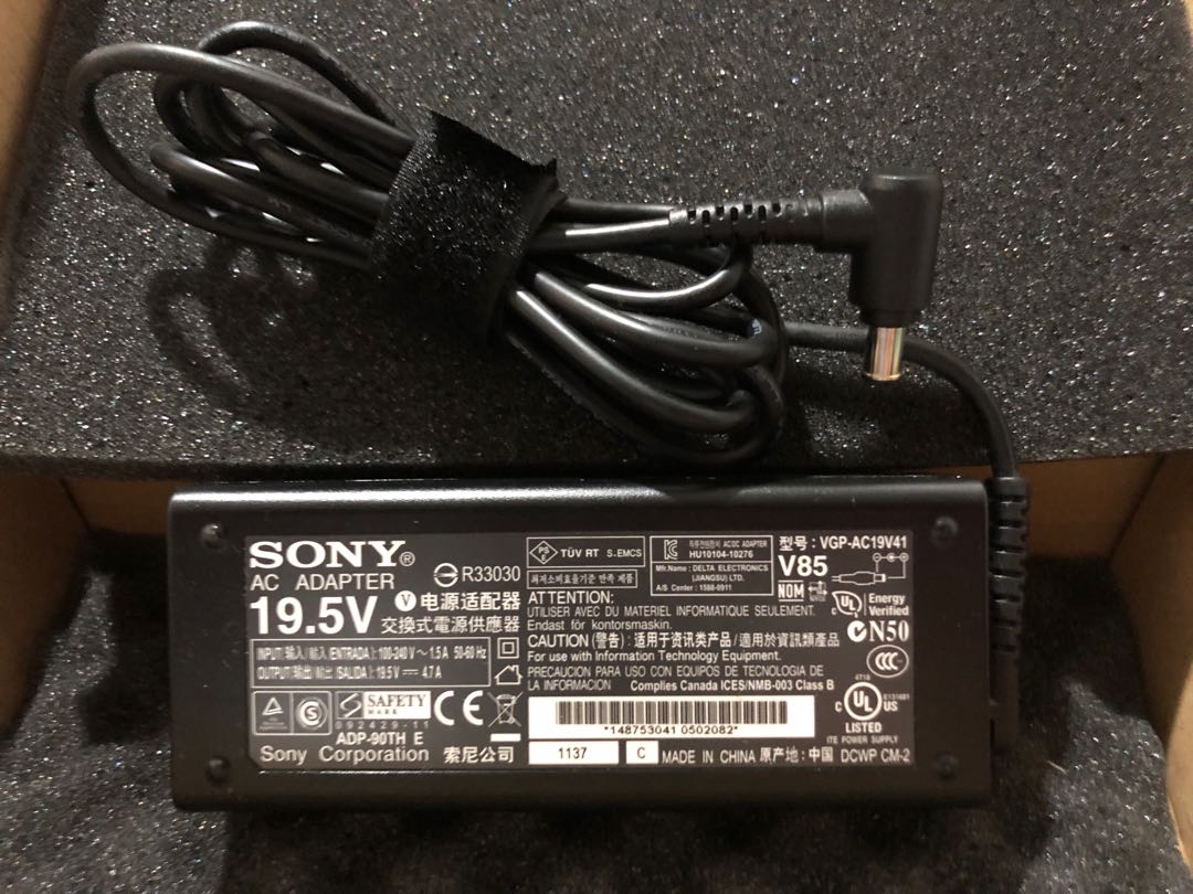 Sony Vaio Parts AC Adapter - Laptop 19.5V 4.7A, 6.0/4.3mm With Pin, 2 ...