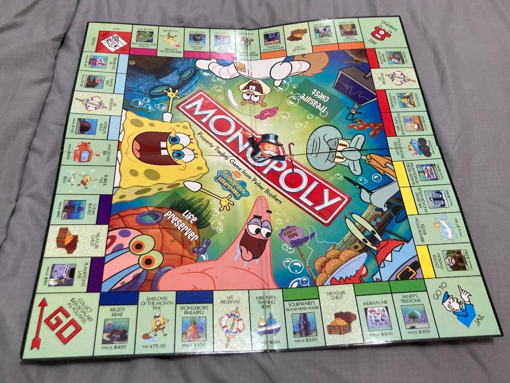 Spongebob Squarepants Monopoly, Hobbies & Toys, Toys & Games on Carousell