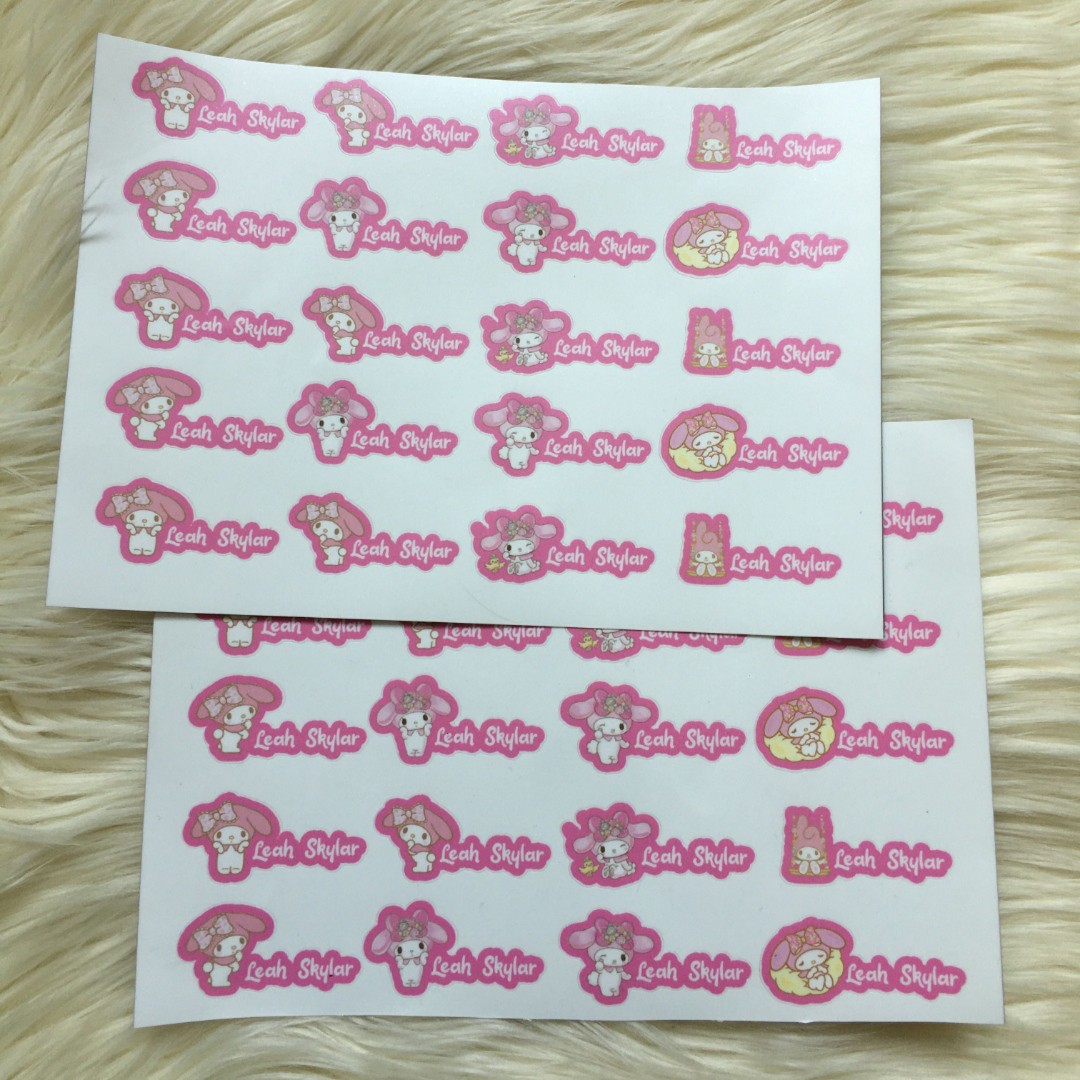 Sticker Label Name - Melody Series, Hobbies & Toys, Stationery & Craft ...