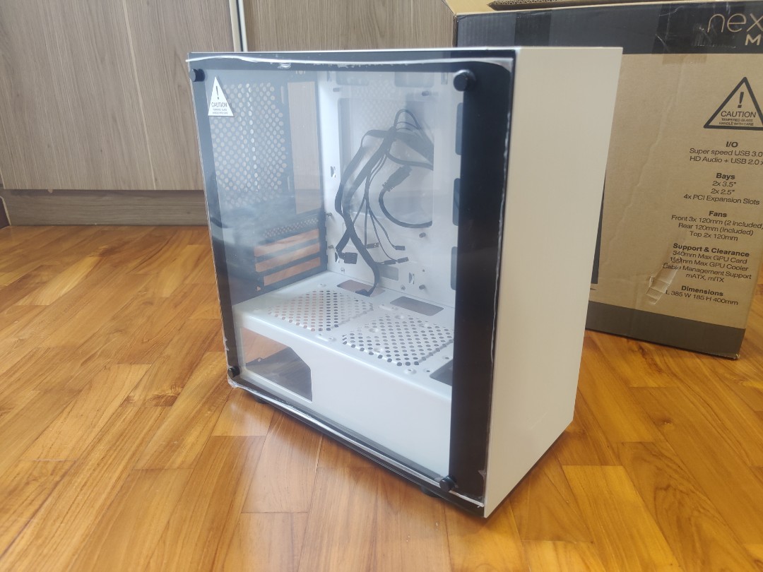 Tecware Nexus M MATX case (white) tempered glass, Computers & Tech ...