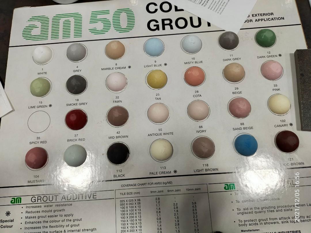 Tile grout from Hafary. Smoke grey, Furniture & Home Living, Home ...