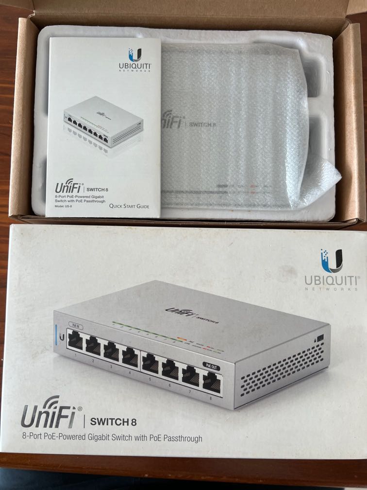Ubiquiti UniFi Switch 8 US-8 8 port PoE Gigabit Switch with PoE ...