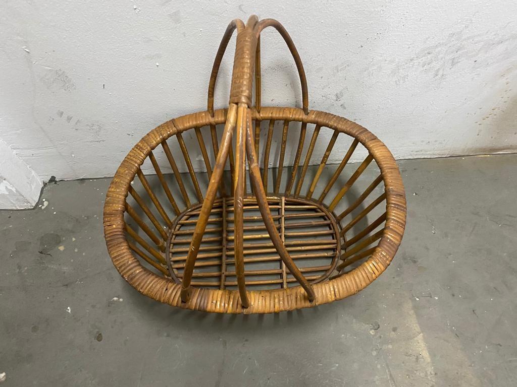 Vintage rattan basket, Furniture & Home Living, Home Improvement ...