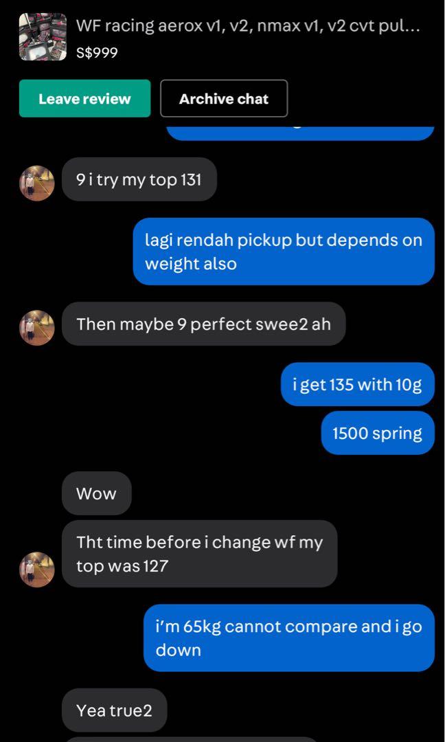 WF racing aerox v1, v2, nmax v1, v2 cvt pulley clutch upgrade ...