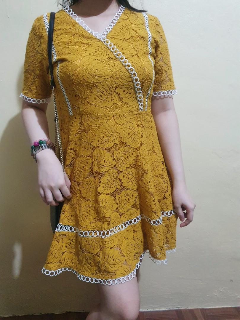 Yellow Dress code: AB1, Women's Fashion, Dresses & Sets, Dresses on ...