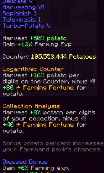 Potato Collection Skyblock Stats – CZTFK