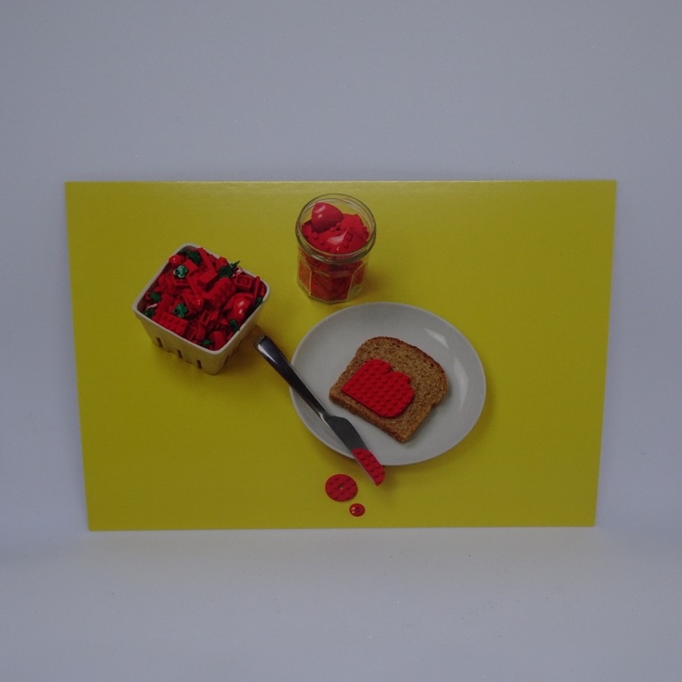 1 Lego Still Life Postcard: Strawberry Jam on Toast, Hobbies & Toys ...