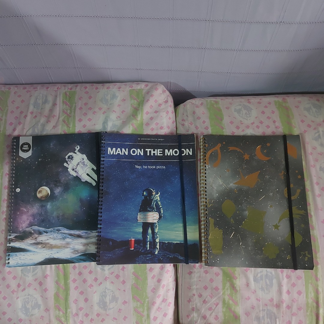 TAKE ALL Typo A4 Space Galaxy Grid Line Notebook, Hobbies & Toys ...