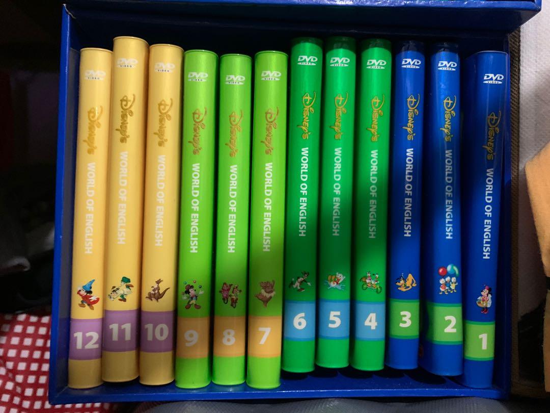 廸士尼美語 dwe step by step dvd 一套12packs 24隻 disney world, 興趣及遊戲, 書本 & 文具 ...