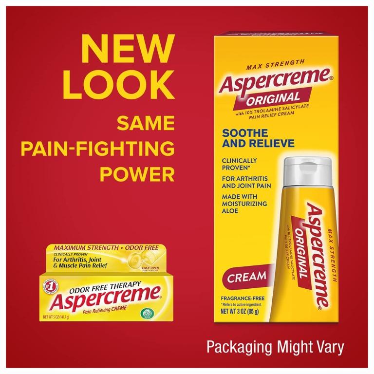 Aspercreme Original Max Strength Pain Relief Cream Fragrance Free 3 oz ...