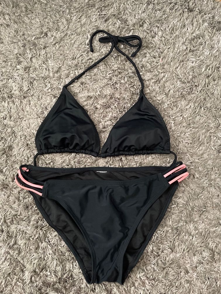 Black Bikini, Women's Fashion, Swimwear, Bikinis & Swimsuits on Carousell