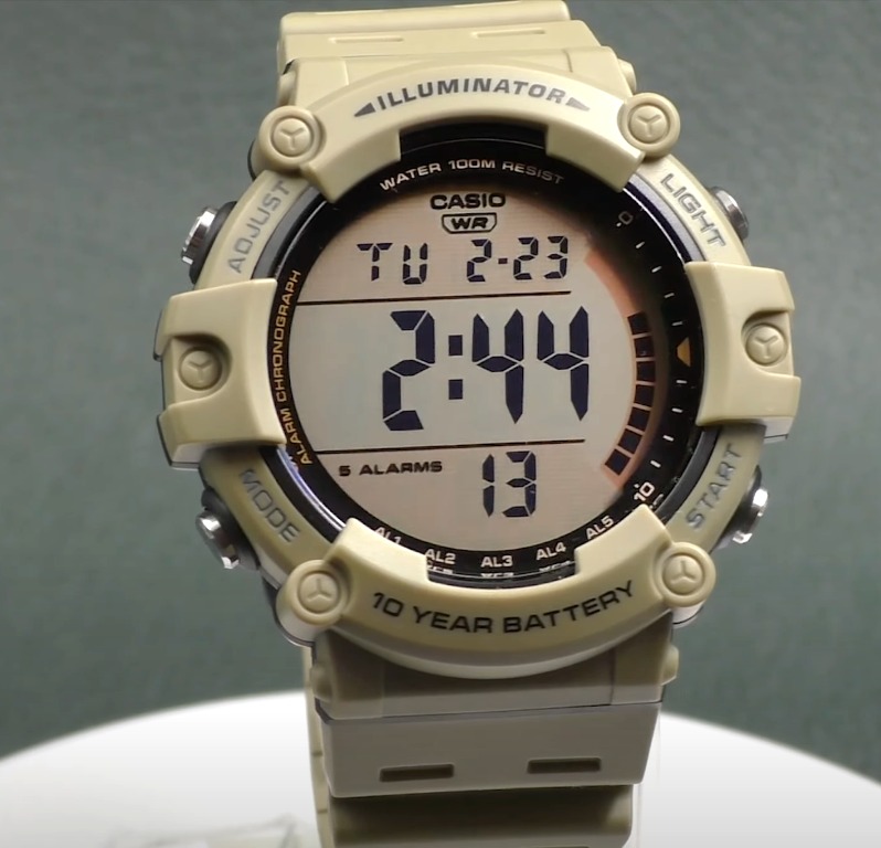 CASIO AE-1500WH-5AVCF AE1500 AE1500WH Khaki, Men's Fashion, Watches ...