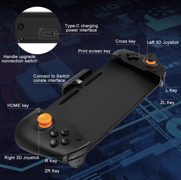 Controller for Nintendo Switch, Zacro Wireless Ergonomic Controller for ...