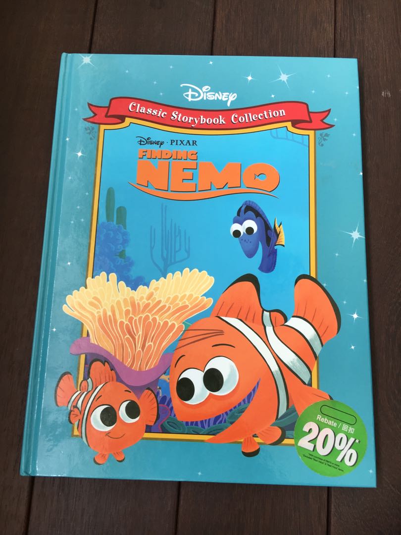 Disney Finding Nemo hard cover story book for children, Hobbies & Toys ...