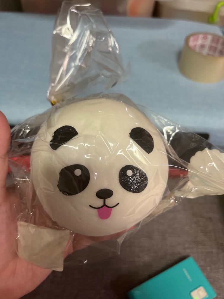 Double side face panda squishy, Hobbies & Toys, Toys & Games on Carousell