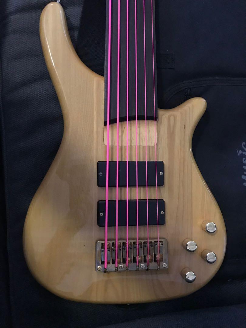 Douglas Fretless Six String Electric Bass Guitar, Hobbies & Toys, Music ...