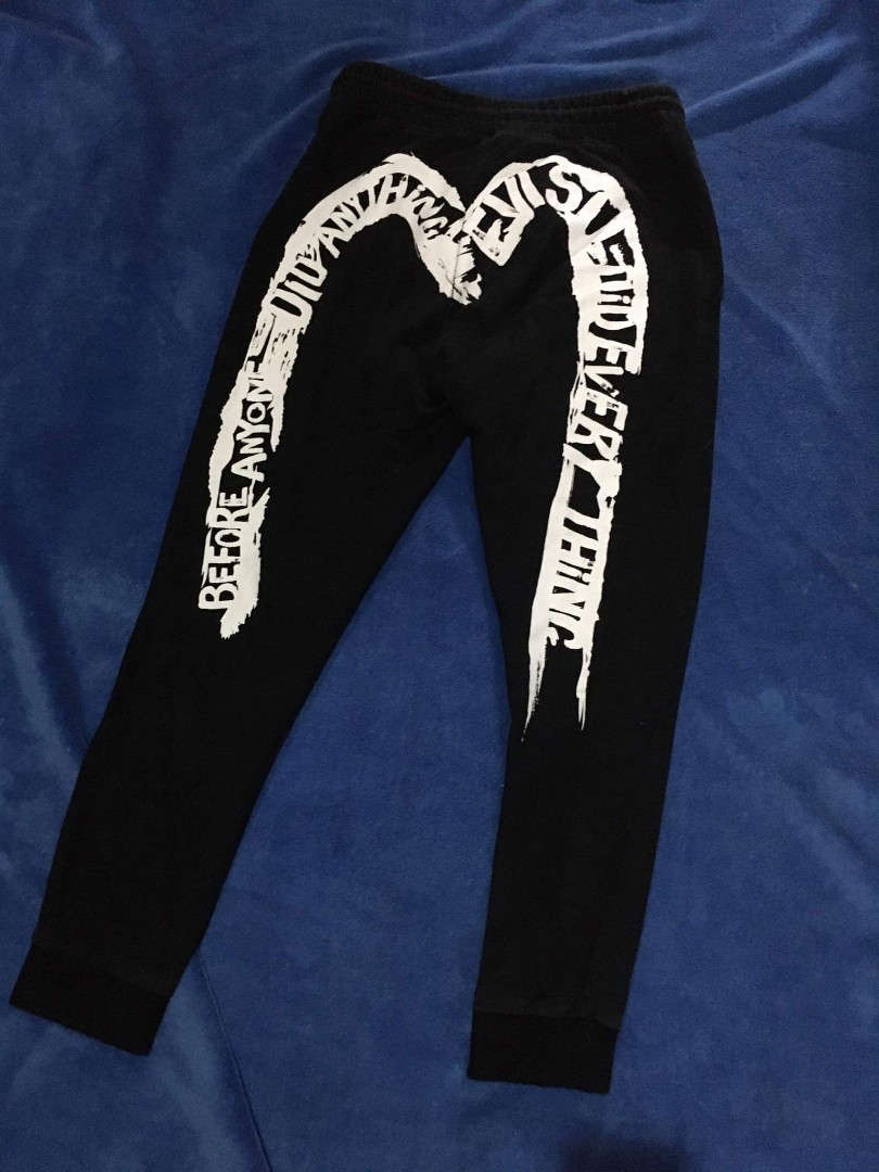 Evisu pants, Men's Fashion, Bottoms, Joggers on Carousell