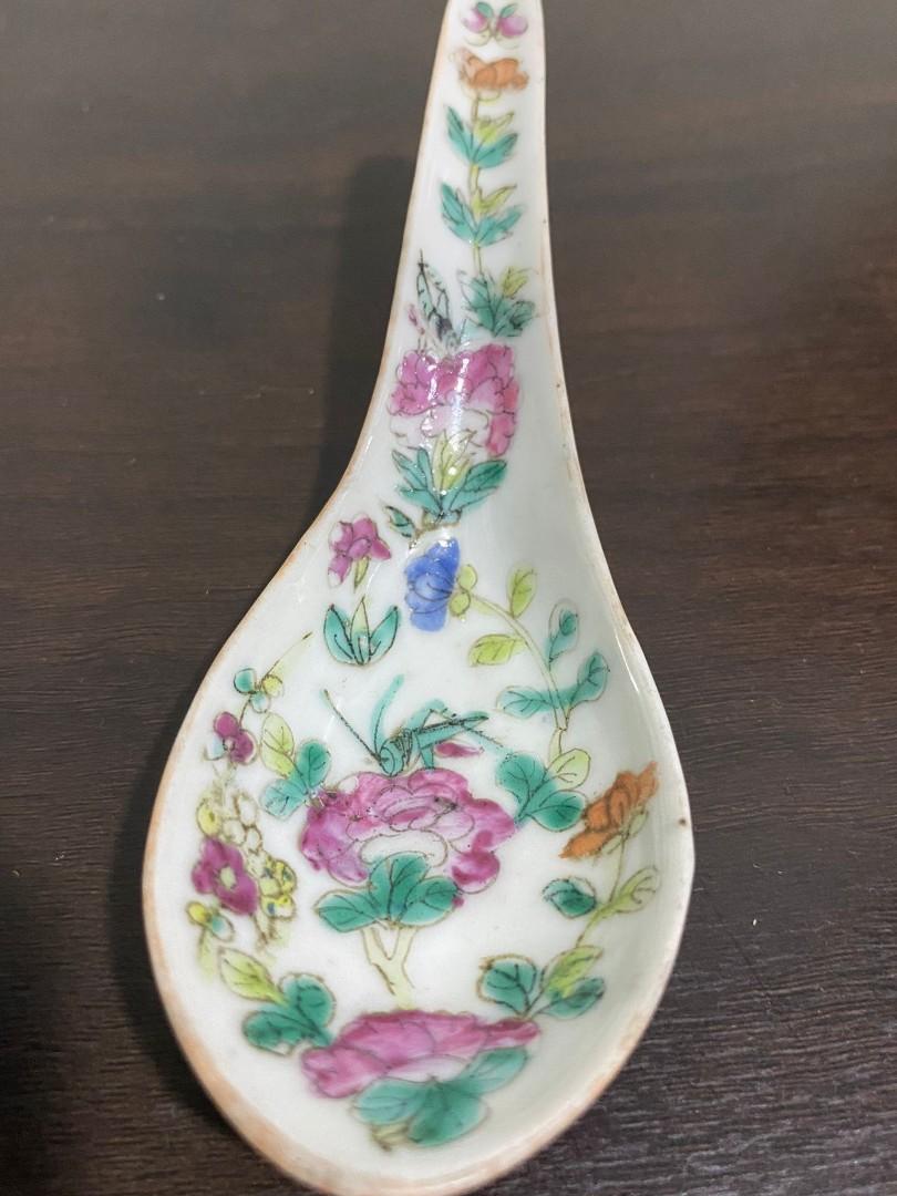 Exquisite Nyonya Peranakan Famille Rose Spoon, Hobbies & Toys ...