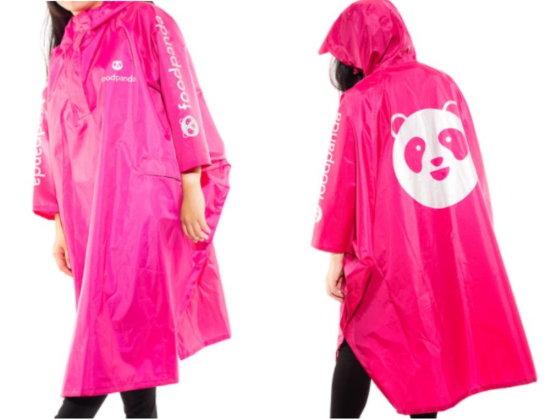 FoodPanda Rider Poncho Rain Coat Pandarider, Men's Fashion, Coats ...
