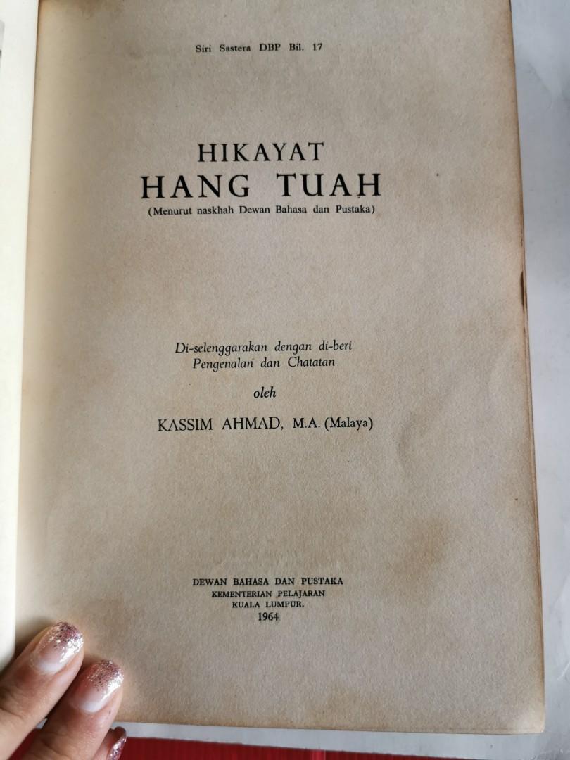 Hang tuah 1964 Malay hardcover book, Hobbies & Toys, Memorabilia ...