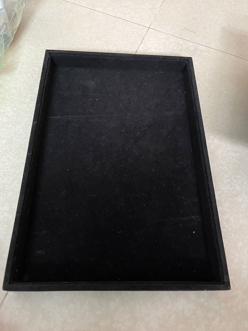 Jewellery Velvet Tray x 4, jewellery wooden tray x 1, Women's Fashion ...