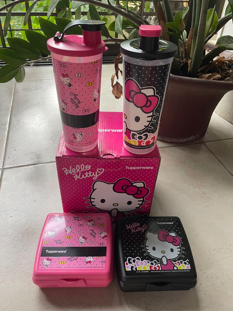 Limited Edition Tupperware Hello Kitty lunch set, Furniture & Home ...