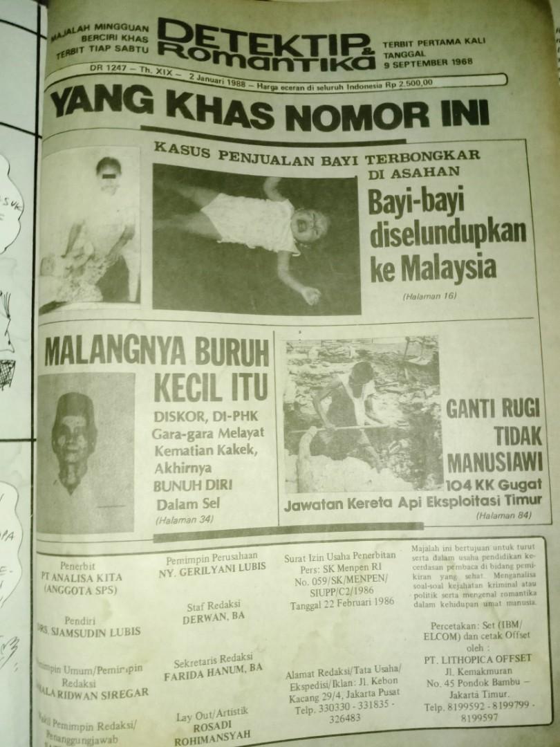 Majalah Jadul Detektip Romantika Tahun 1988, Buku & Alat Tulis, Majalah & Lainnya di Carousell