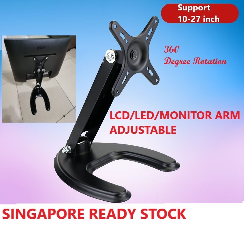 Monitor Mount Vesa Arm LCD LED SCREEN Mounting Adjustable Rotation for ...