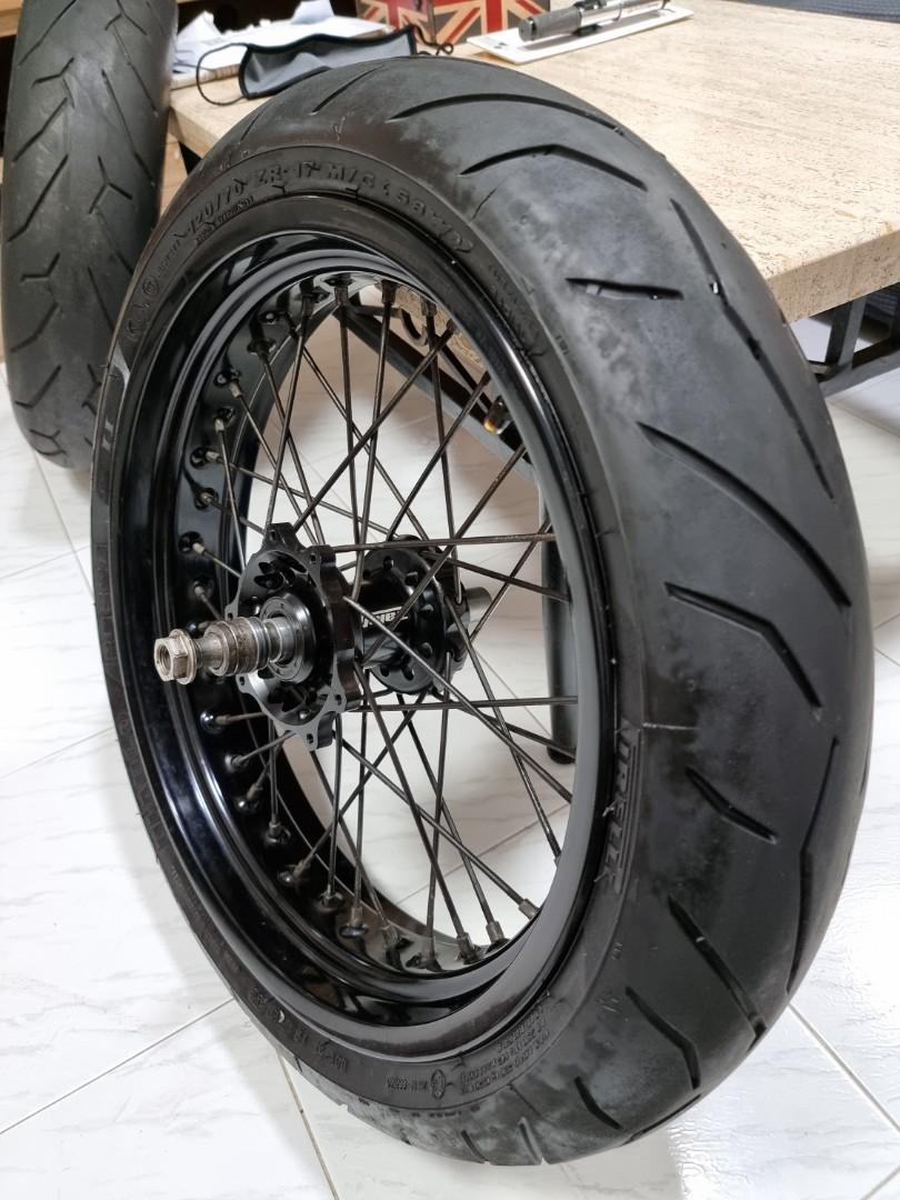 Motard Rims & Tyres, Motorcycles, Motorcycle Accessories on Carousell