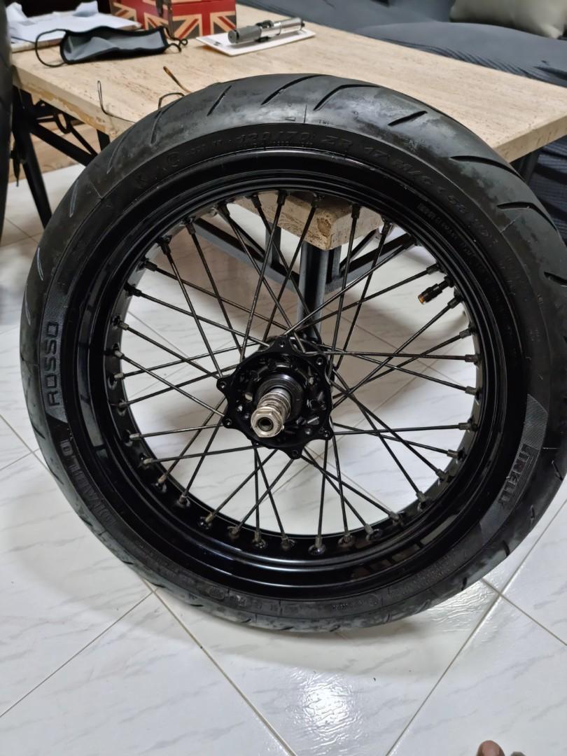 Motard Rims & Tyres, Motorcycles, Motorcycle Accessories on Carousell
