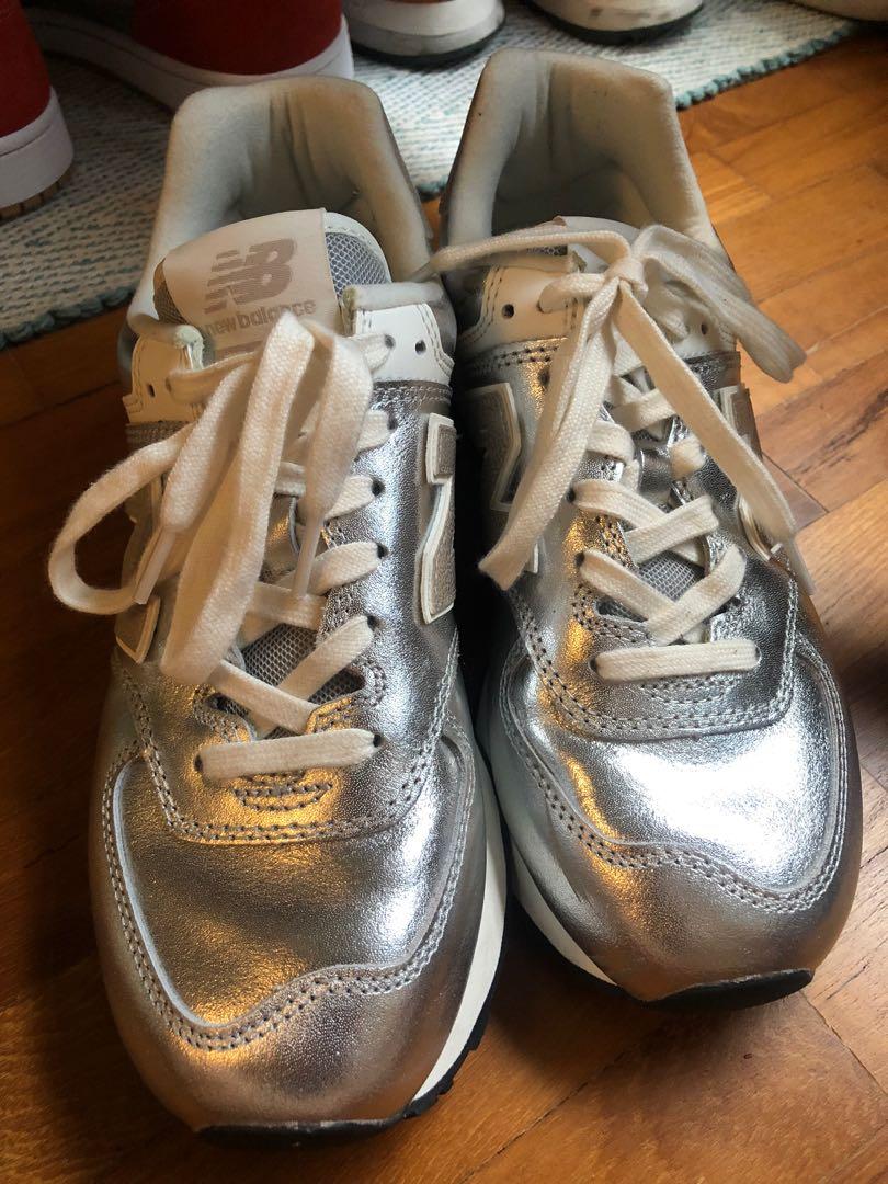 New Balance silver trainers, Women's Fashion, Footwear, Sneakers on ...