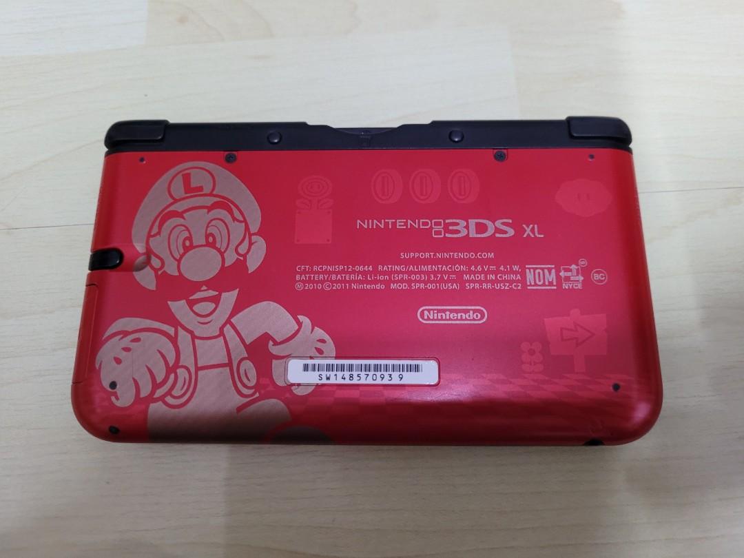 Nintendo Super Mario Bros Edition 3ds XL( modded ) with game, Video ...