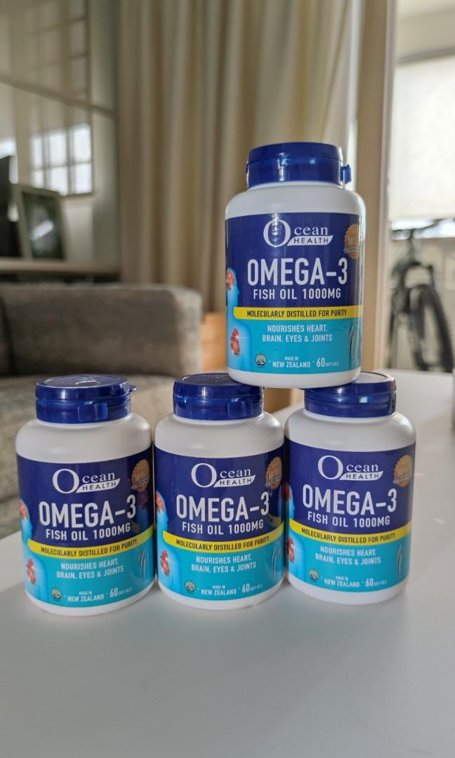 Ocean Health Omega-3 Fish Oil 1000mg, Health & Nutrition, Health ...