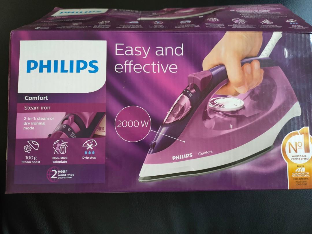 Philips comfort steam iron, Furniture & Home Living, Cleaning ...