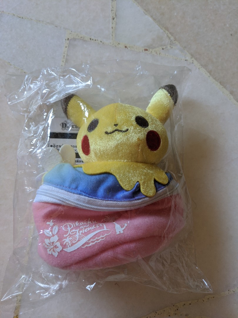 Pikachu Happy Beach Time pouch Ichiban Kuji Prize, Hobbies & Toys, Toys ...