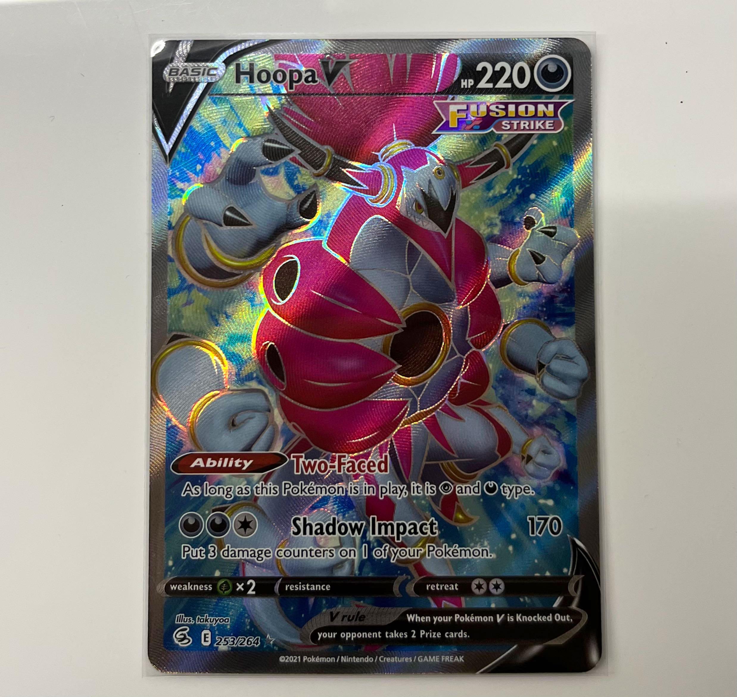 Pokemon TCG: Hoopa V FA (Fusion Strike) 253/264, Hobbies & Toys, Toys ...