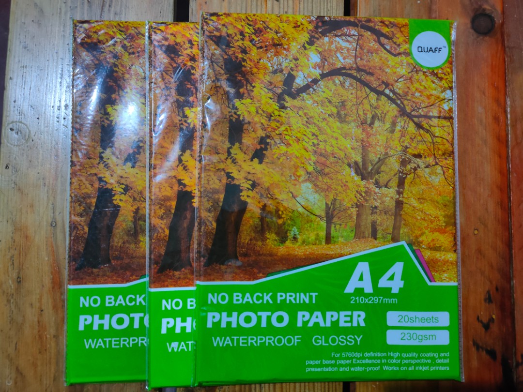 QUAFF photopaper / Cuyi Satin Photopaper, Hobbies & Toys, Stationary ...