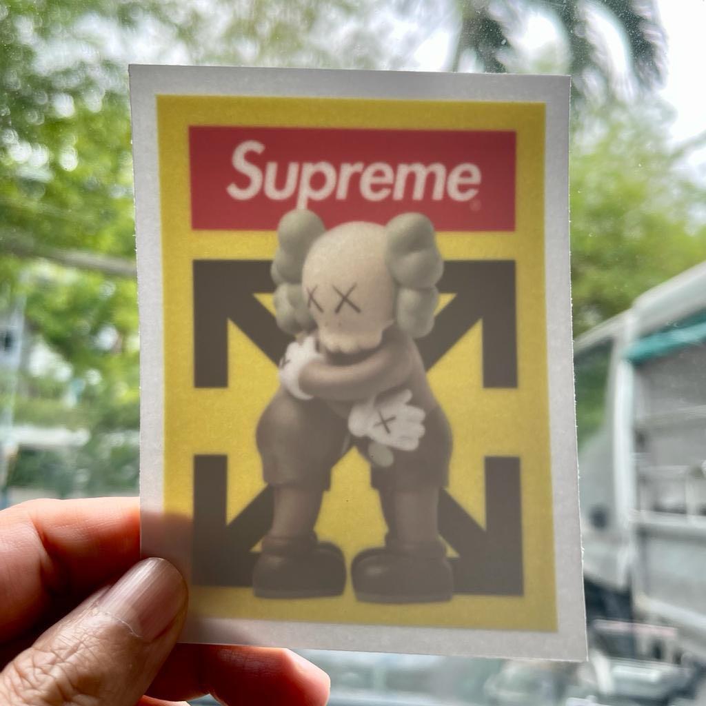 Rare Collectible. KAWS Supreme Off White Hugging Figures Static Cling ...