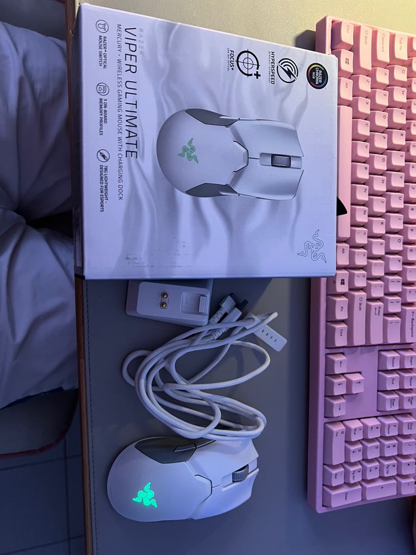 razer viper ultimate white, Computers & Tech, Parts & Accessories ...