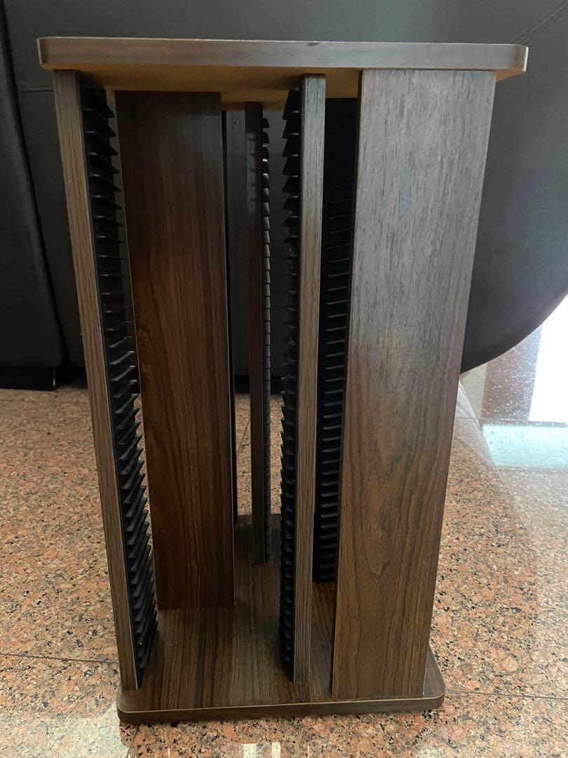 Rotating CD Rack (Solid Wood), Furniture & Home Living, Home ...