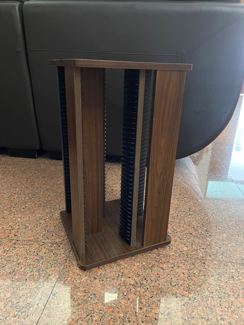 Rotating CD Rack (Solid Wood), Furniture & Home Living, Home ...