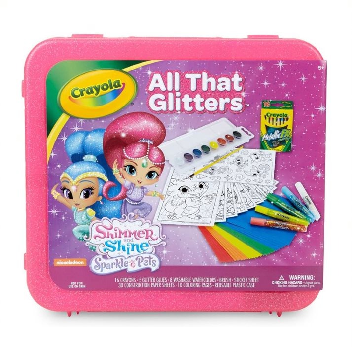 CRAYOLA All That Glitters Shimmer and Shine Art Case Coloring Set Arts ...