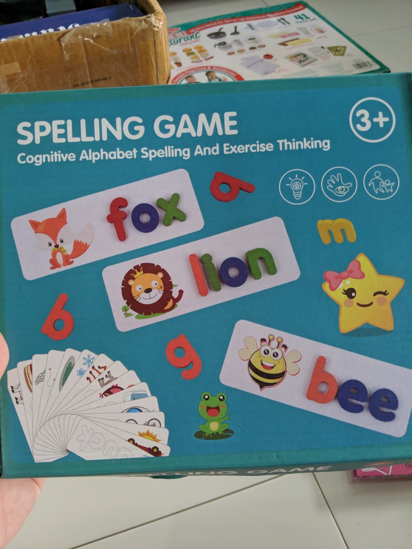 Spelling Game wooden letters alphabet, Hobbies & Toys, Toys & Games on ...